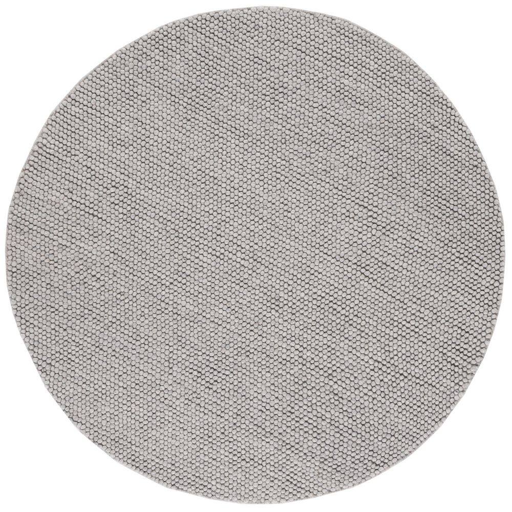 SAFAVIEH Natura Sliver 6 ft. x 6 ft. Gradient Round Area Rug NAT620C ...