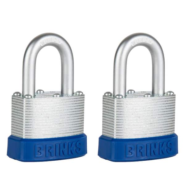 Brinks 1-1/8 in. (44 mm) Laminated Steel Keyed Padlock 682-44001 - The ...