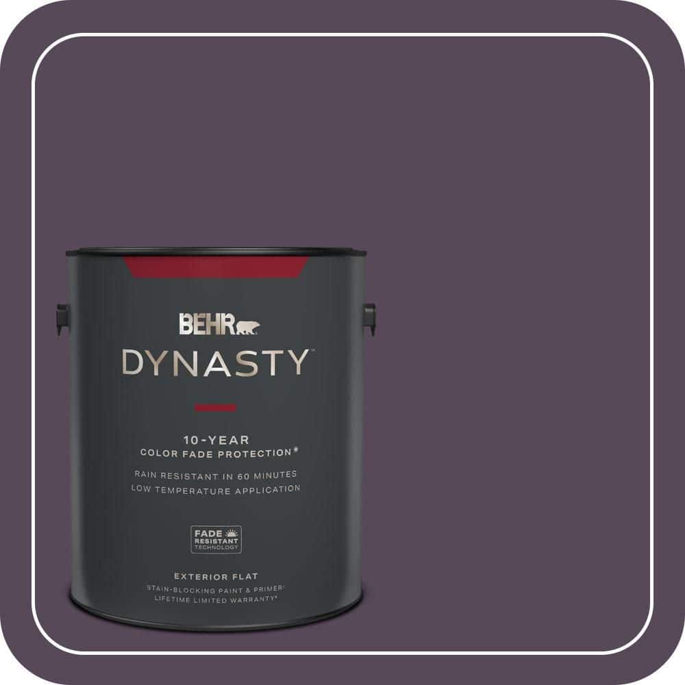 BEHR DYNASTY 1 gal. #M100-7 Deep Merlot Flat Exterior Stain-Blocking ...