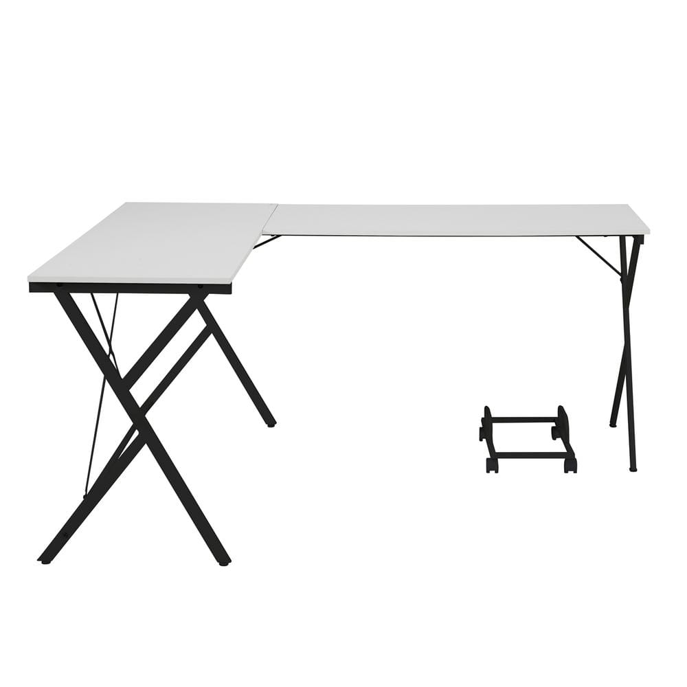 STICKON 62 in. L-Shaped Black Computer Desk LC-952700 - The Home Depot