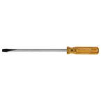 Klein Tools 3/8 in. Keystone-Tip Flat Head Screwdriver with 8 in. Heavy-Duty Round Shank-602-8 ...