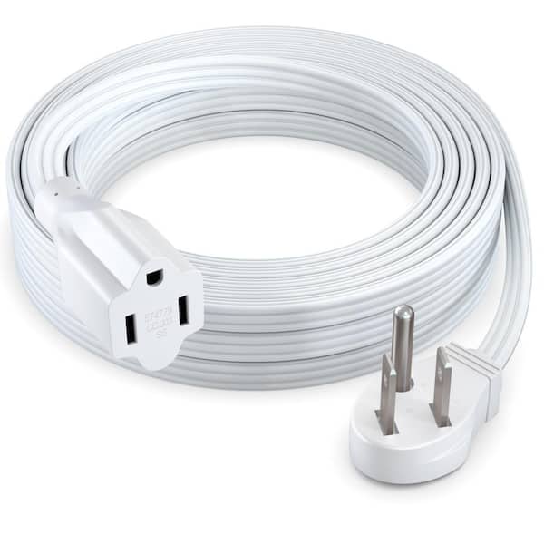 MAXIMM 20 ft. 16/3 Light Duty Indoor Extension Cord Angled Flat Plug ...