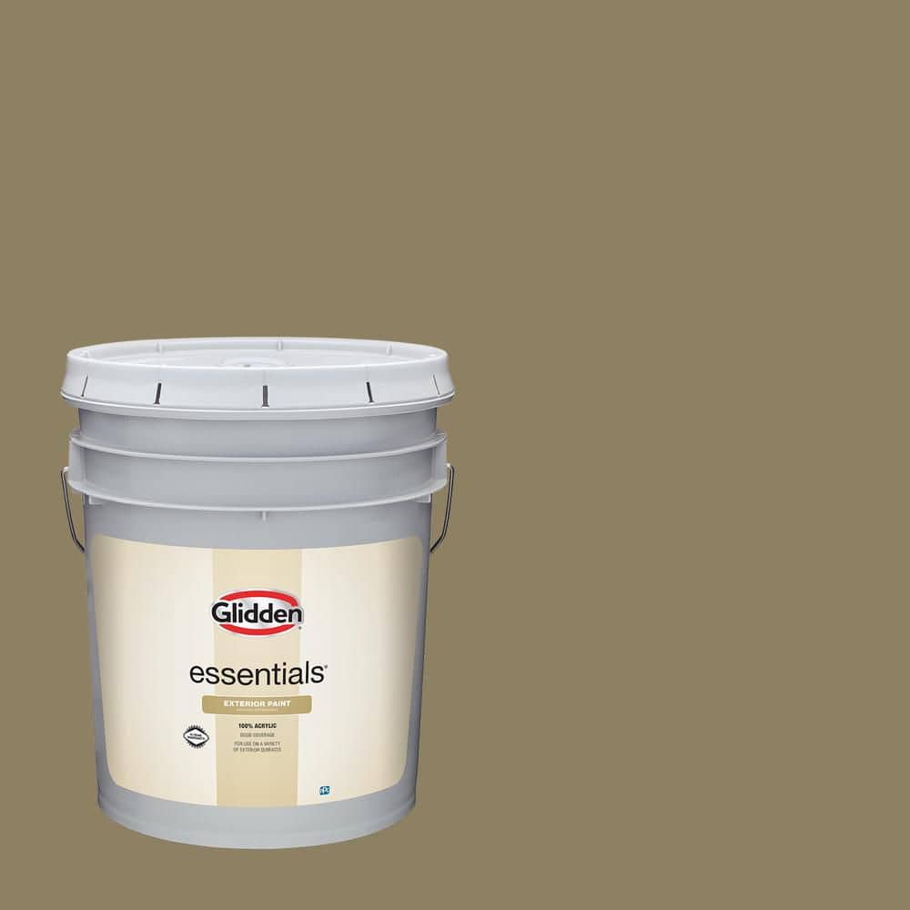 Glidden Essentials 5 gal. PPG1026-6 Bronze Statue Semi-Gloss Exterior ...