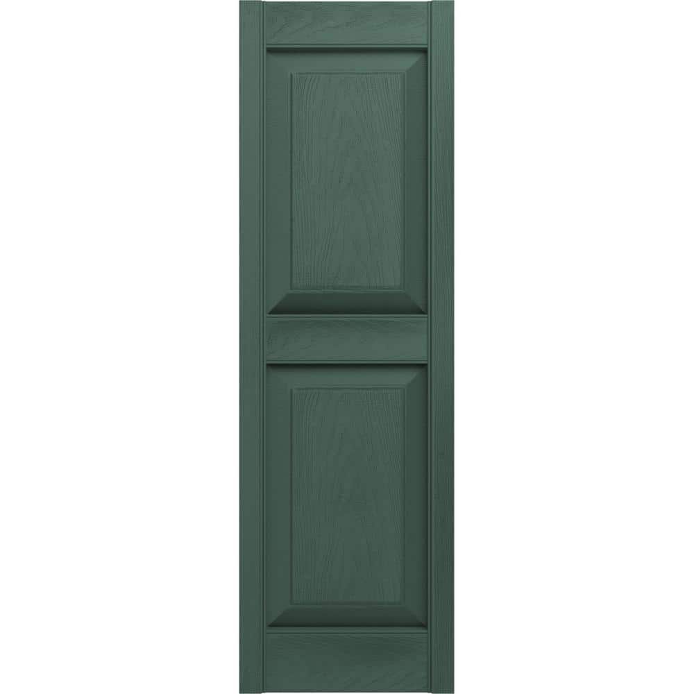 Builders Edge 12 in. x 71 in. Raised Panel Vinyl Exterior Shutters Pair ...