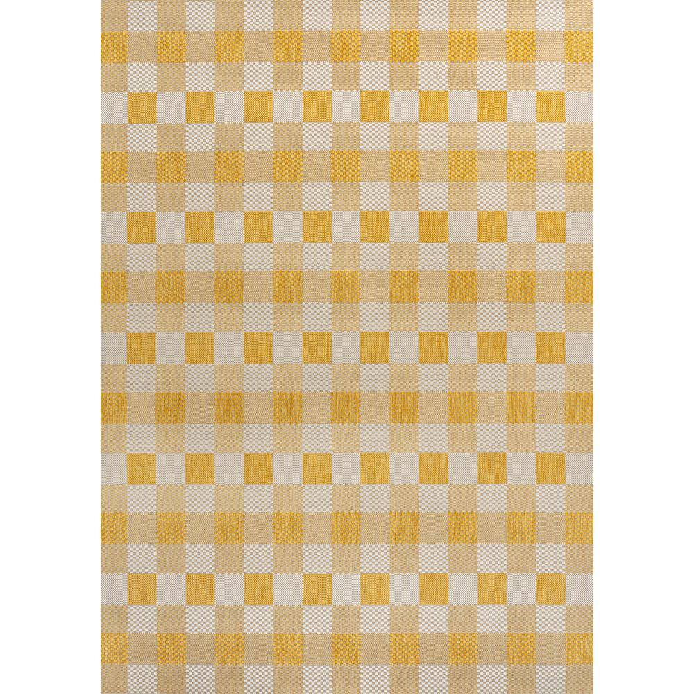 JONATHAN Y Darcy Traditional Geometric Bold Gingham Yellow/Cream 8 ft ...