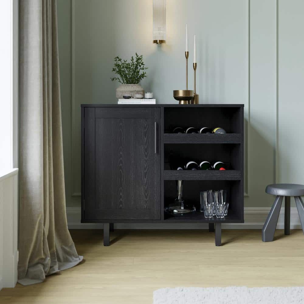 Carnegy Avenue Black Bar Cabinet CGA-NAN-528093-BL-HD - The Home Depot