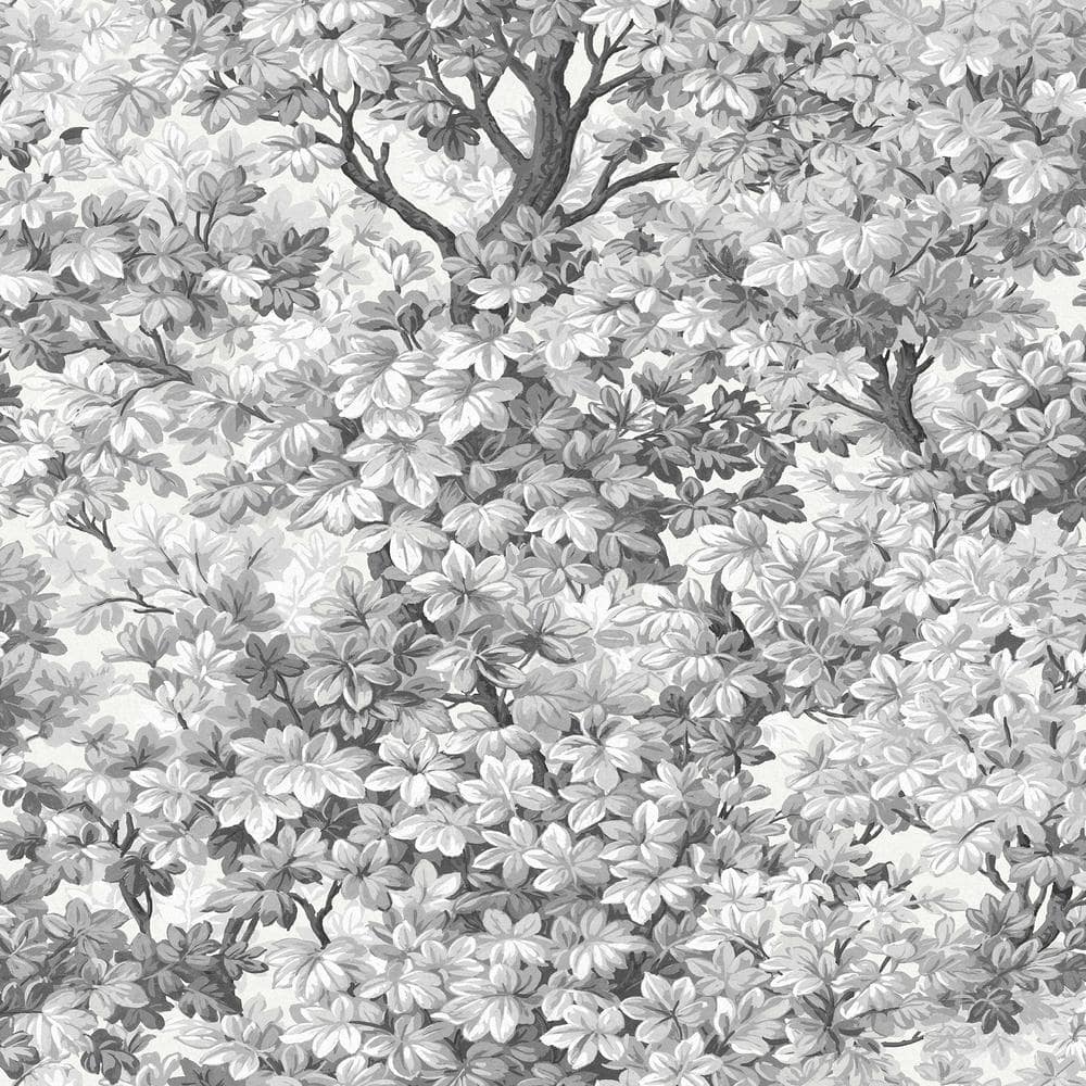 Graham & Brown Coppice Mono Grey Wallpaper 119661 - The Home Depot