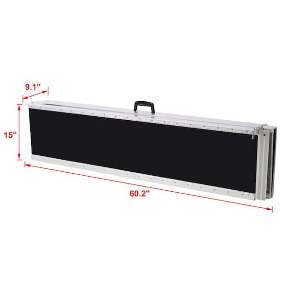 WRIGHTMASTER 10 ft. Adjustable Aluminum Wheelchair Ramp, Non-Skid ...