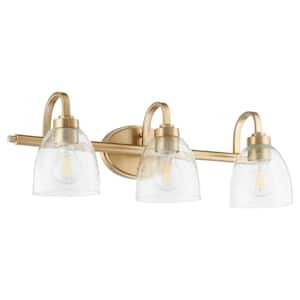 Rennnsan Kyle 24.4 in. 3-Light Aged Brass Dimmable Vanity Light VL8101-49298 - The Home Depot