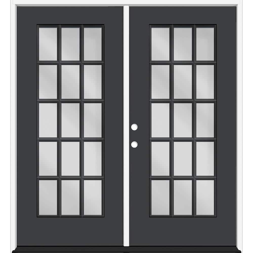 Steves & Sons Reliant 72 in. x 80 in. Full Lite 15L-SDL Clear Glass ...