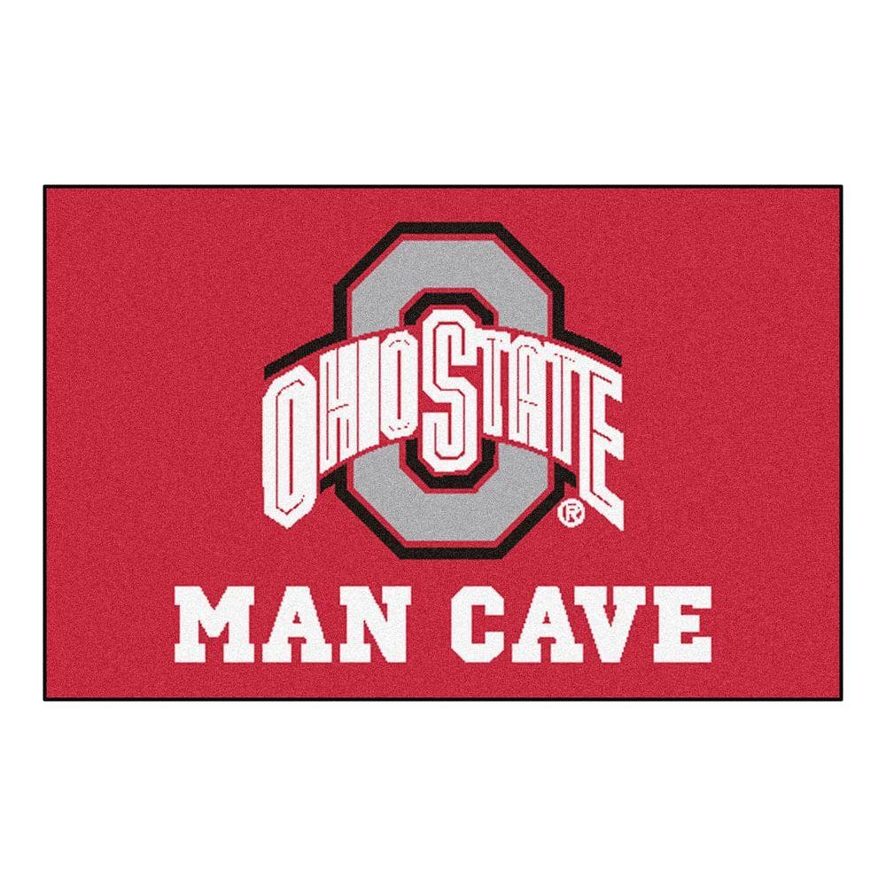 FANMATS Ohio State University Red Man Cave 2 ft. x 3 ft. Area Rug 14584 ...