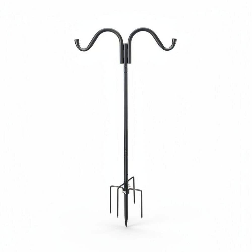 78 in. Metal Double Shepard's Hooks for Outdoor, Heavy Duty Shepherds ...