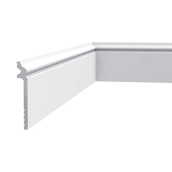 ORAC DECOR 7/8 in. D x 5-3/8 in. W x 78-3/4 in. L Primed White High ...