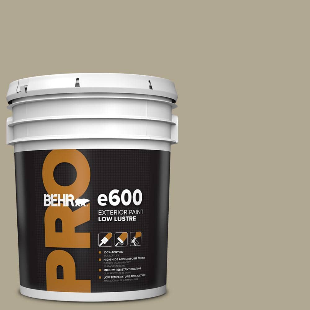 BEHR PRO 5 gal. #BXC-22 Field Khaki Low Luster Exterior Paint PR62005 ...