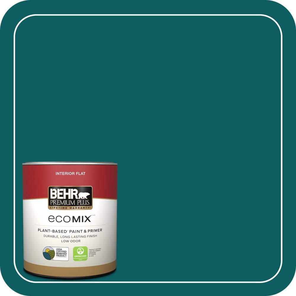 BEHR PREMIUM PLUS 1 qt. #S-H-500 Realm Flat EcoMix Plant-Based Interior ...