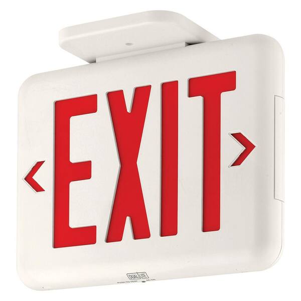 Dual-Lite EVE Series 2-Watt White/Red Integrated LED Exit Sign with ...