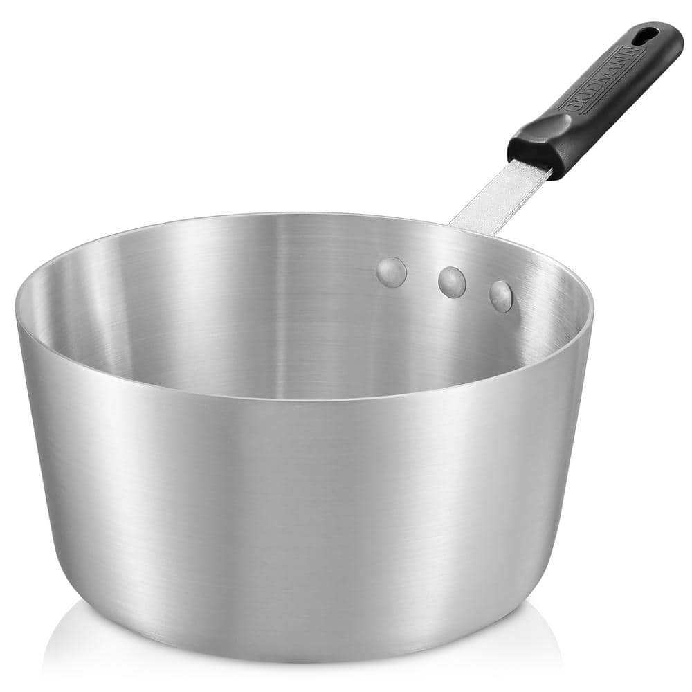 GRIDMANN 5.5 qt. Aluminum Sauce Pan with Silicone Handle REST-PP-SA-309 ...