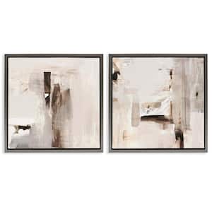 Stupell Industries Neutral Forms on Beige by Susan Jill 2-Pieces Gold ...