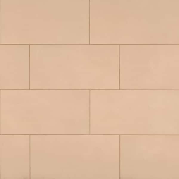 Bedrosians Sample-Sahara Rectangular 4 in. x 5 in. Matte Rose Porcelain ...