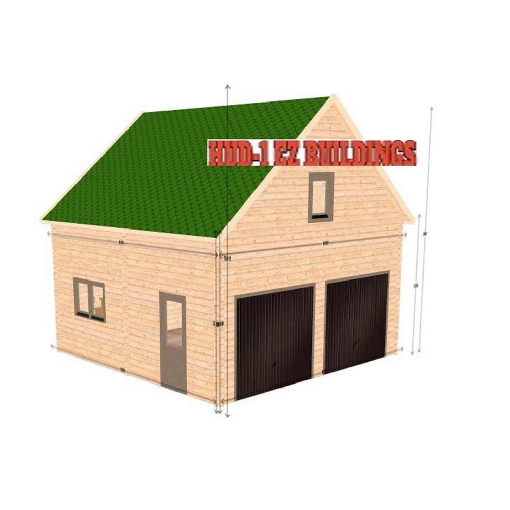 Have a question about Hud-1 EZ Buildings Log Garage J2 688 sq. ft. Log ...