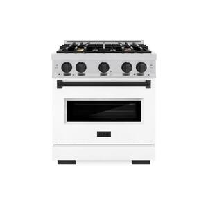 ZLINE Kitchen and Bath Classic 30 in. 4-Burner Gas Range with Gas ...