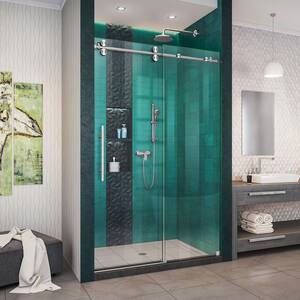 DreamLine Enigma-XO 44-48 in. W x 76 in. H Fully Frameless Sliding Shower Door in Oil Rubbed ...