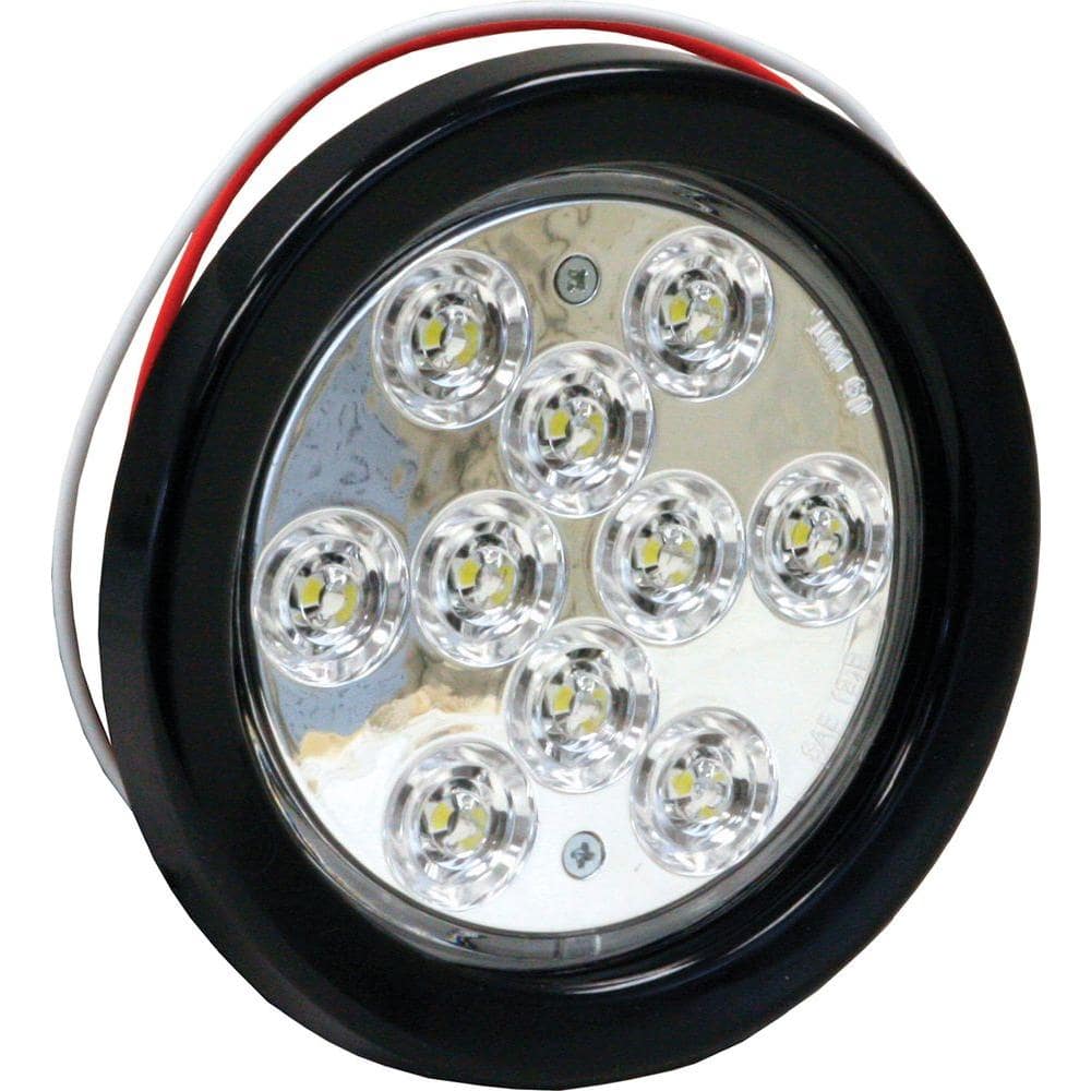 BUYERS PRODUCTS 4 in. Clear Round Backup Light Kit with 10 LED 5624310 ...