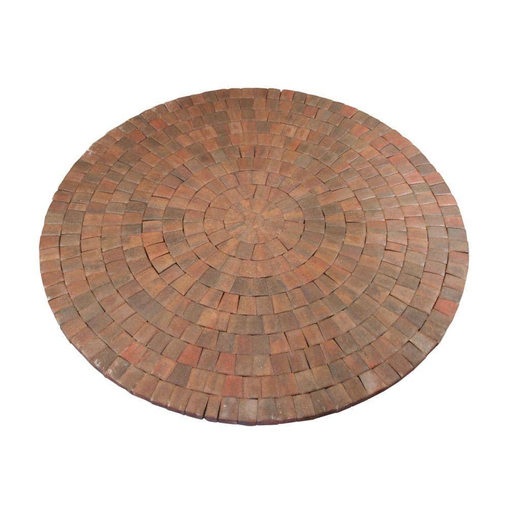 Oldcastle 9 ft. x 9 in. Autumn Blend Dutch Cobble Concrete Paver Circle ...