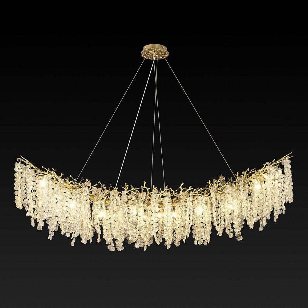 PUYRNF 72 in. 20 Lights Dimmable Tree Branch Shape Chandelier, Modern ...