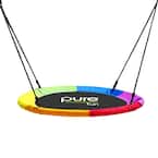 Hey! Play! 40 in. Dia Saucer Swing with Adjustable Rope HW3500100
