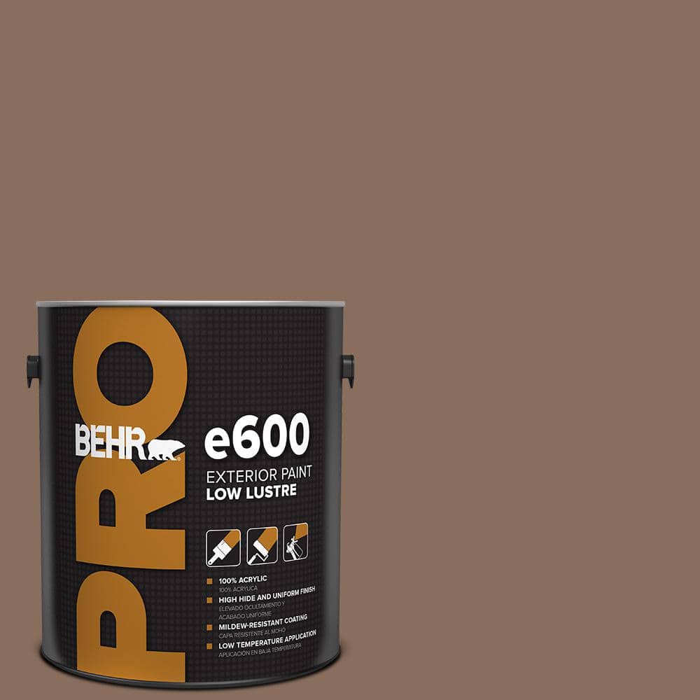 BEHR PRO 1 gal. #N190-6 Nut Brown Low Luster Exterior Paint PR62301 ...