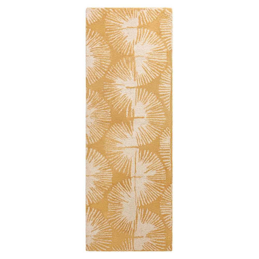 NICOLE MILLER NEW YORK Kendall Fluted Geo Handcrafted Wool 2.5 ft. x 7 ...