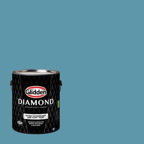Glidden Diamond 1 gal. PPG1151-5 Aqua Blue Ultra-Flat Interior Paint ...