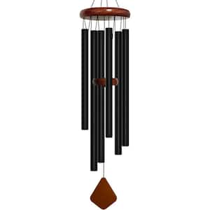 44 in. Black Outdoor Large Deep Sound Wind Chime, Memorial Wind Chime ...