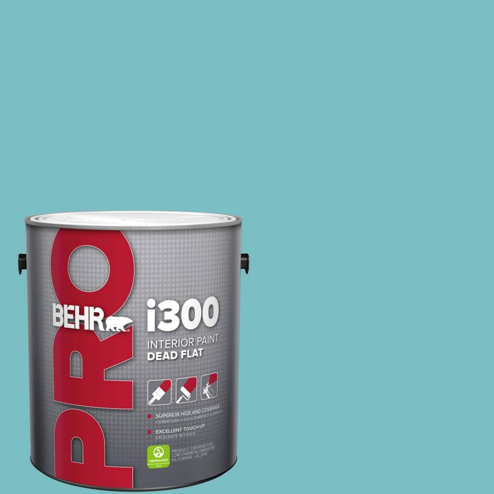 BEHR PRO 1 gal. #M460-4 Pure Turquoise Dead Flat Interior Paint PR31001 ...