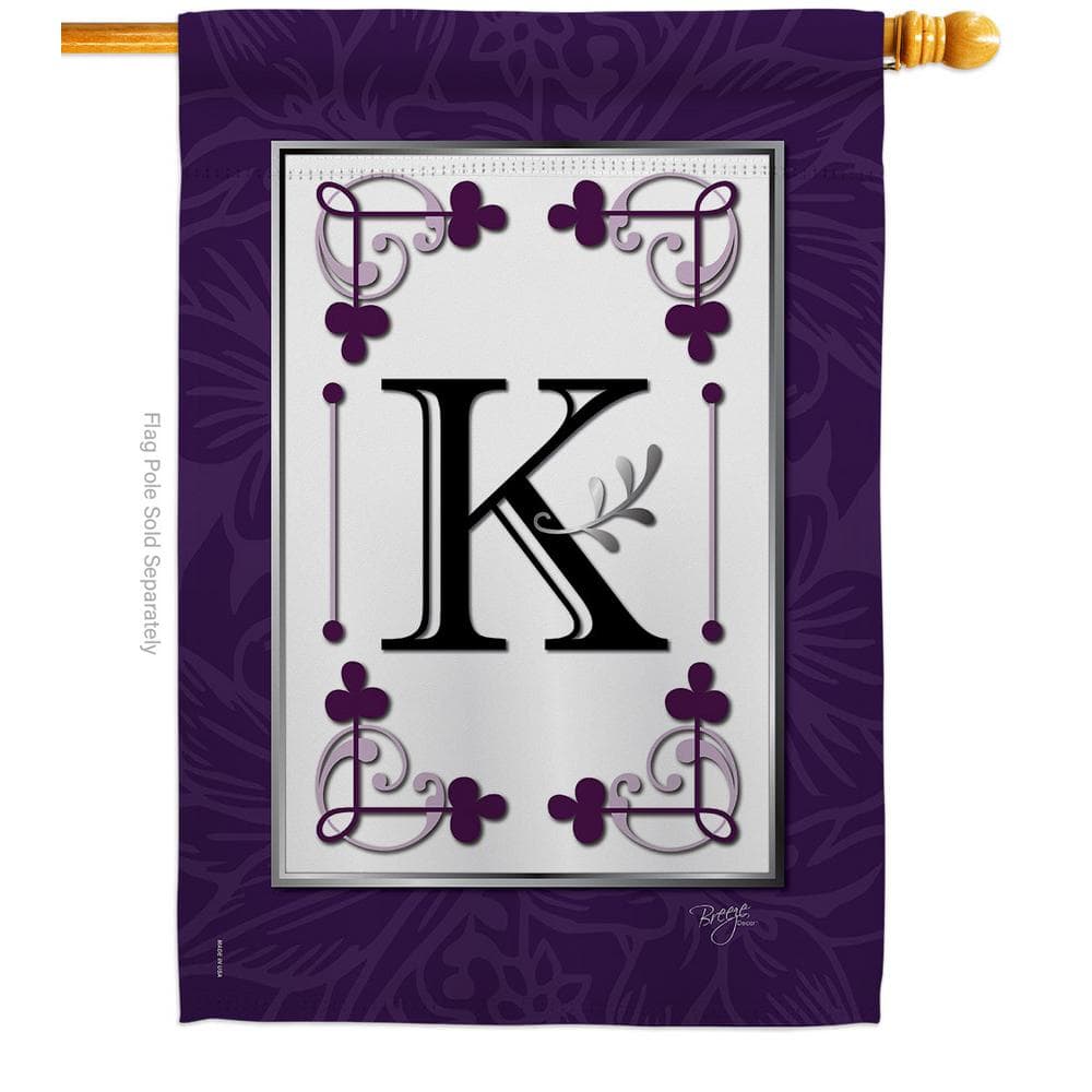 Breeze Decor 23 ft. x 3.3 ft. Classic K Initial Simply Beauty House ...