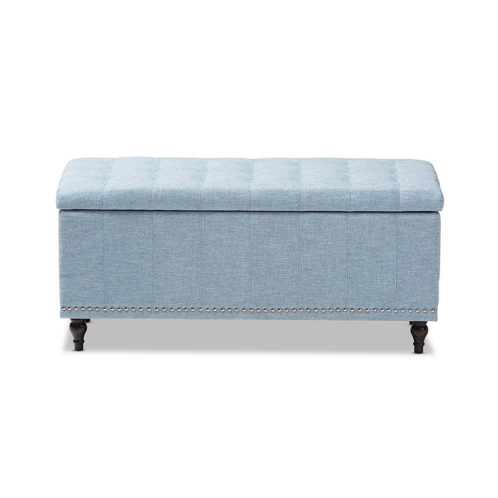 Baxton Studio Kaylee Light Blue Bench 28862-7056-HD - The Home Depot