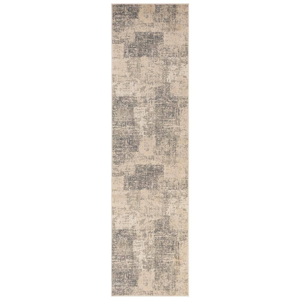 Amer Rugs Alpine 2 ft. 7 in. x 10 ft. Light Blue Abstract Pattern ...