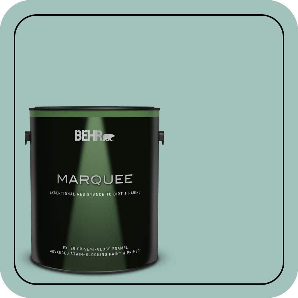 BEHR MARQUEE 1 gal. #MQ6-36 Cascade Green Semi-Gloss Enamel Exterior ...