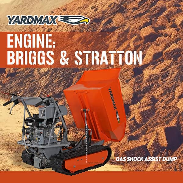 YARDMAX YD8105 Track Barrow with Hydraulic Assist, 1100lb. Capacity ...