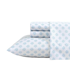 Nautica Nantucket Lobster 3-Piece Blue Microfiber Twin Sheet Set ...