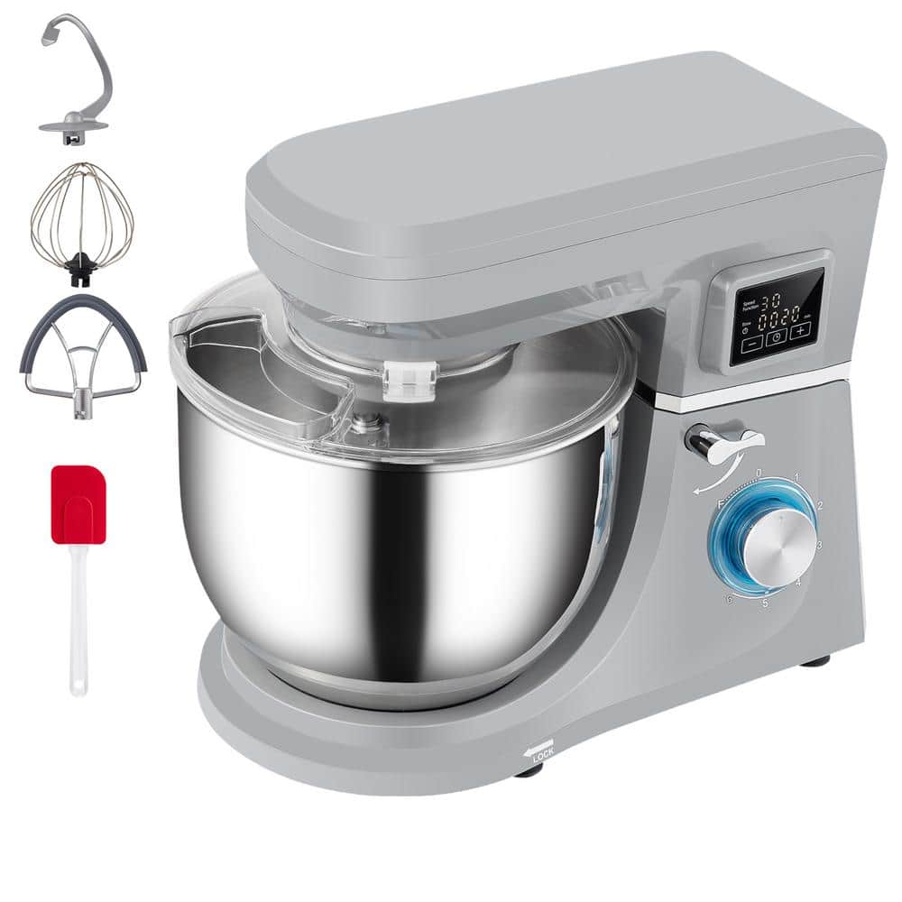 SVOPES 660W Electric Stand Mixer, 7.4qt. Stainless Steel Bowl, 6-Speed ...