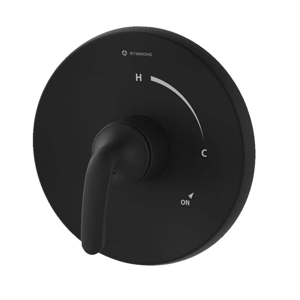 Symmons Elm Single Handle Shower Valve Trim Kit in Matte Black (Valve ...