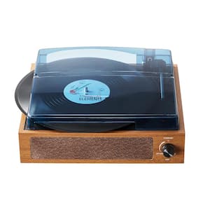 VEVOR 3-Speed Vinyl Record Player Belt Driven with Built-In 3-Watt ...