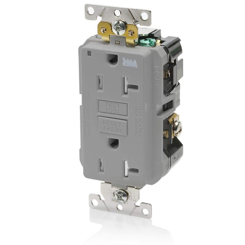 Leviton 20A/125V Self-Test Tamper/Weather Resistant Industrial Grade ...
