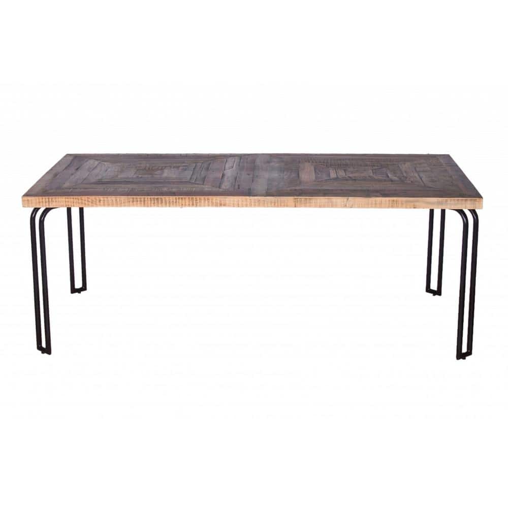 HomeRoots Danielle Walnut Wood 40 in. 4 Legs Dining Table (Seats 6 ...