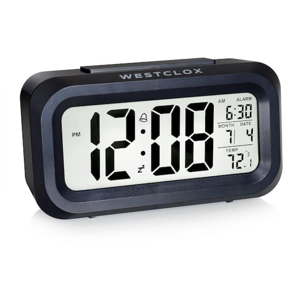 Westclox Westclox Black Digital Alarm Clock with Day/Date Display and ...