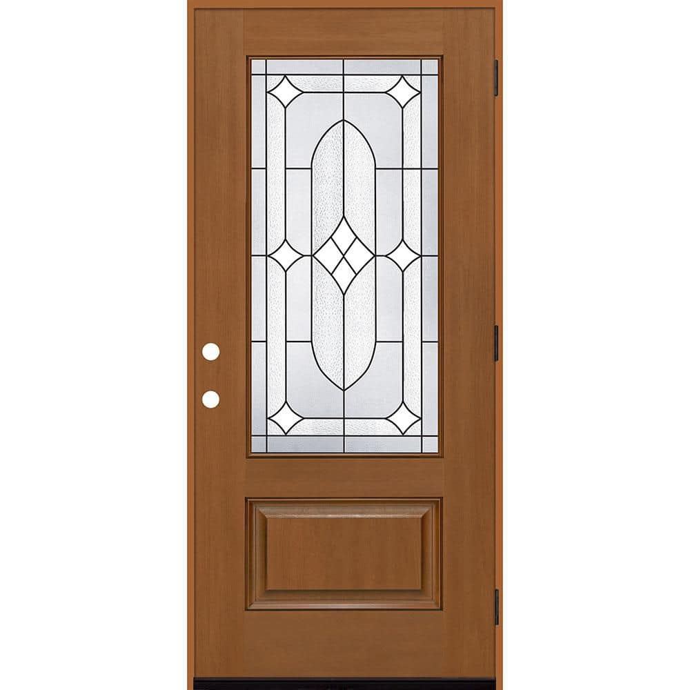 Steves & Sons Regency 32 in. x 80 in. 3/4L Axis Glass LHOS AutumnWheat ...