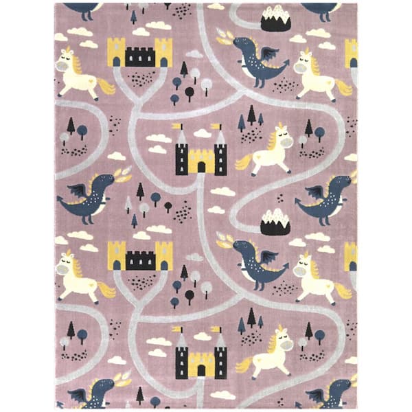 BALTA Audrey Pink 4 ft. x 6 ft. Castle Area Rug 3115675 - The Home Depot