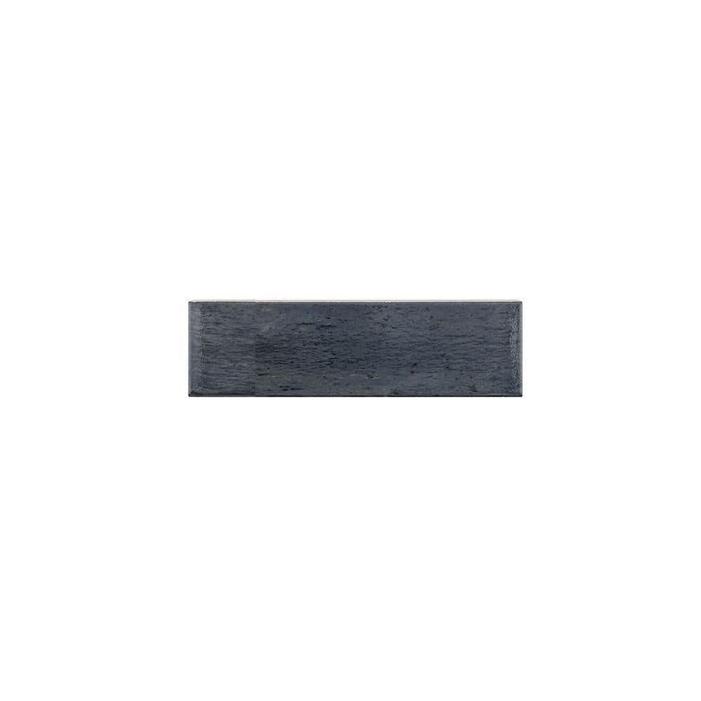 Jeffrey Court Take Home Tile Sample - Typhoon Blue 3 in. x 6 in. Subway ...